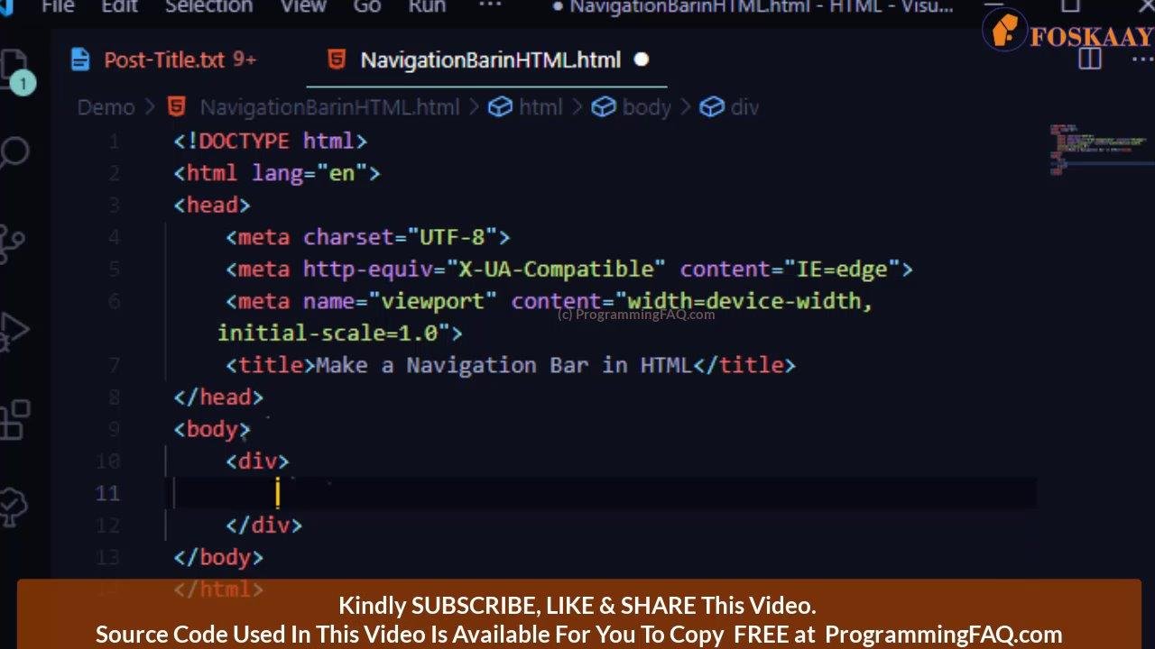 How To Make A NAVIGATION BAR In HTML [+Example Codes] - dProgramming University