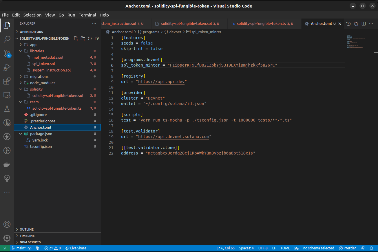 Ultimate Guide To Create Solana Spl Fungible Token Program In Solidity With Solang And Anchor